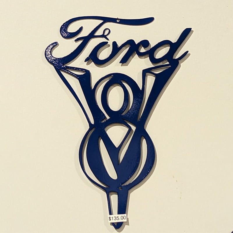 SIGN - Ford V8 - Ford Blue - Yesterday Auto Gallery